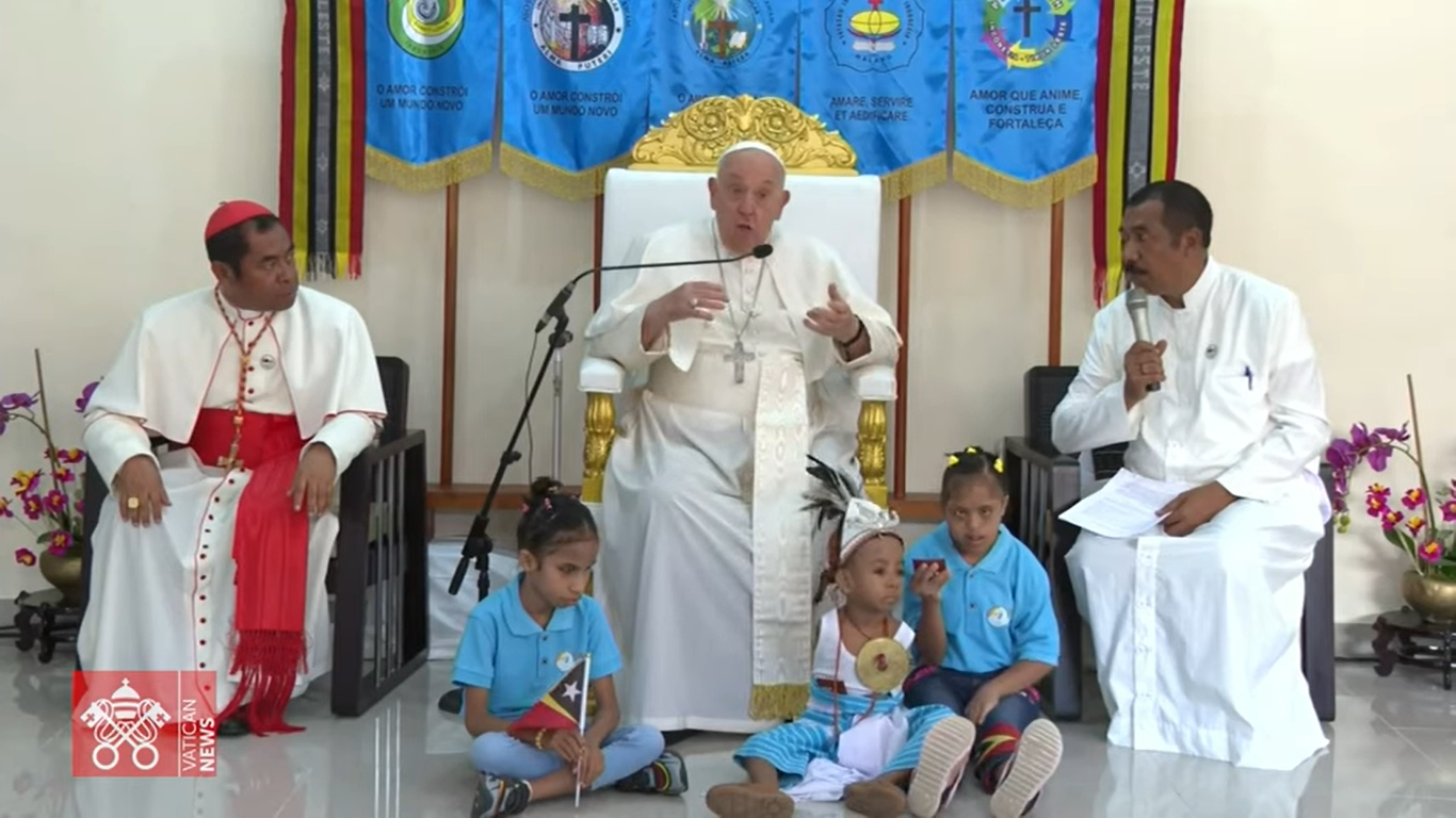 Pope to Timorese children: Thank you for teaching us to care and be ...
